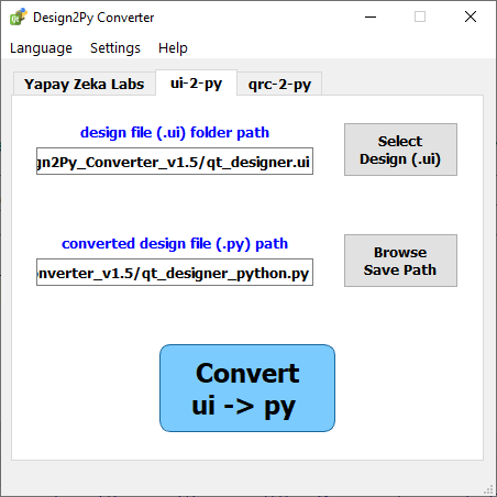 Yapay Zeka Labs: Design2Py Converter v1.5