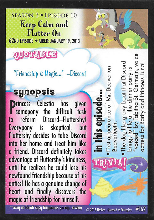 My Little Pony Keep Calm and Flutter On Series 3 Trading Card | MLP Merch