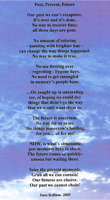 Just Poems from June: Poem: "Past, Present, Future"