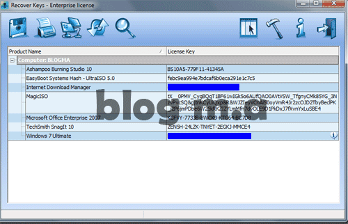 What can be used to recover serial numbers - sekaasia