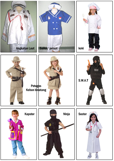 kostum profesi anak @250.000