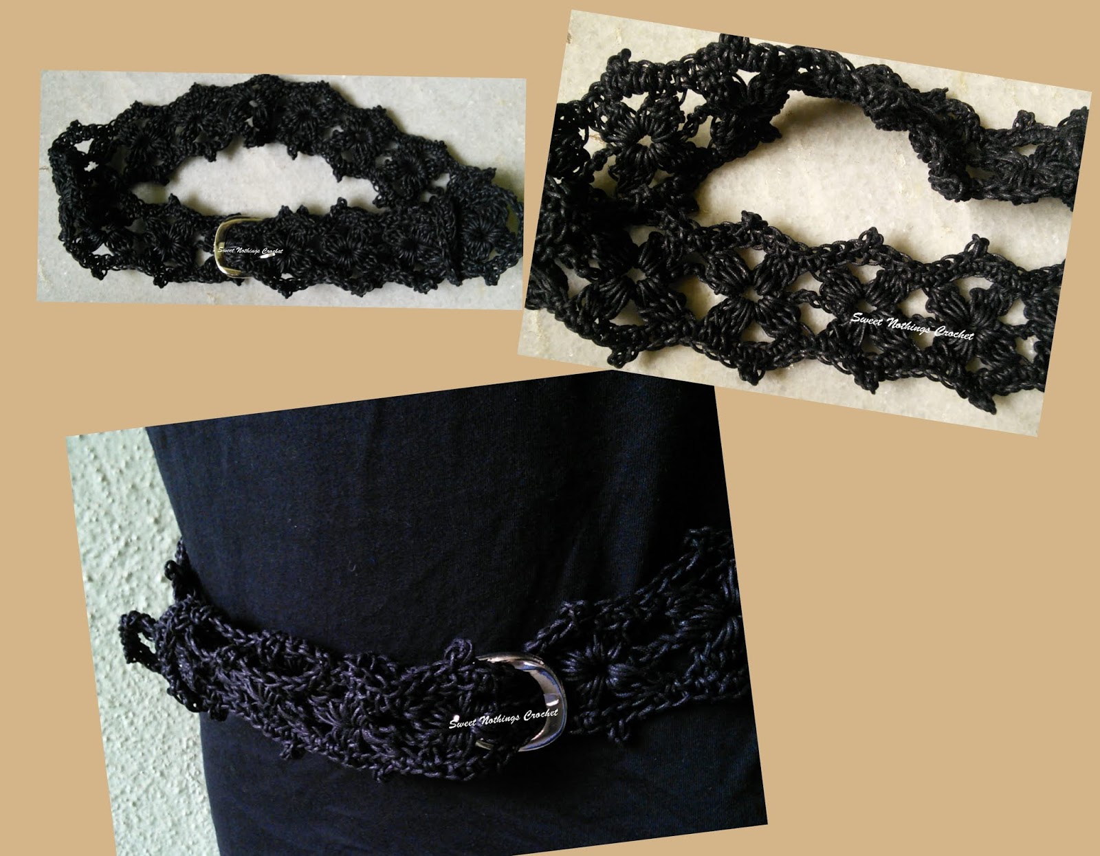 Sweet Nothings Crochet: FLOWER BELT 2