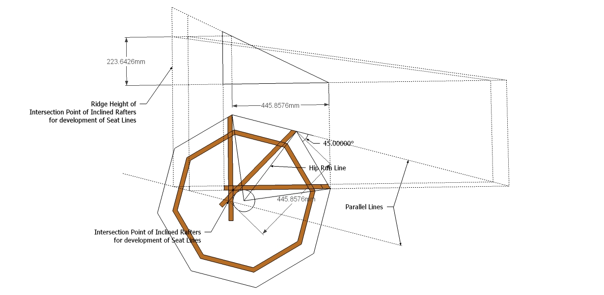 Roof Framing Geometry: The Mandala roof (reciprocal roof)