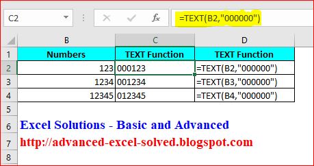 TEXT | Excel Solutions - Basic and Advanced