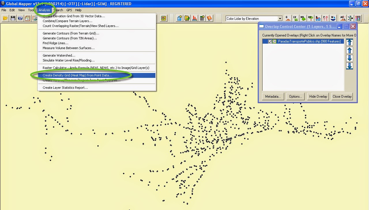 Mapas de calor (heatmap) en Global Mapper y QGIS. - EspanaMapa