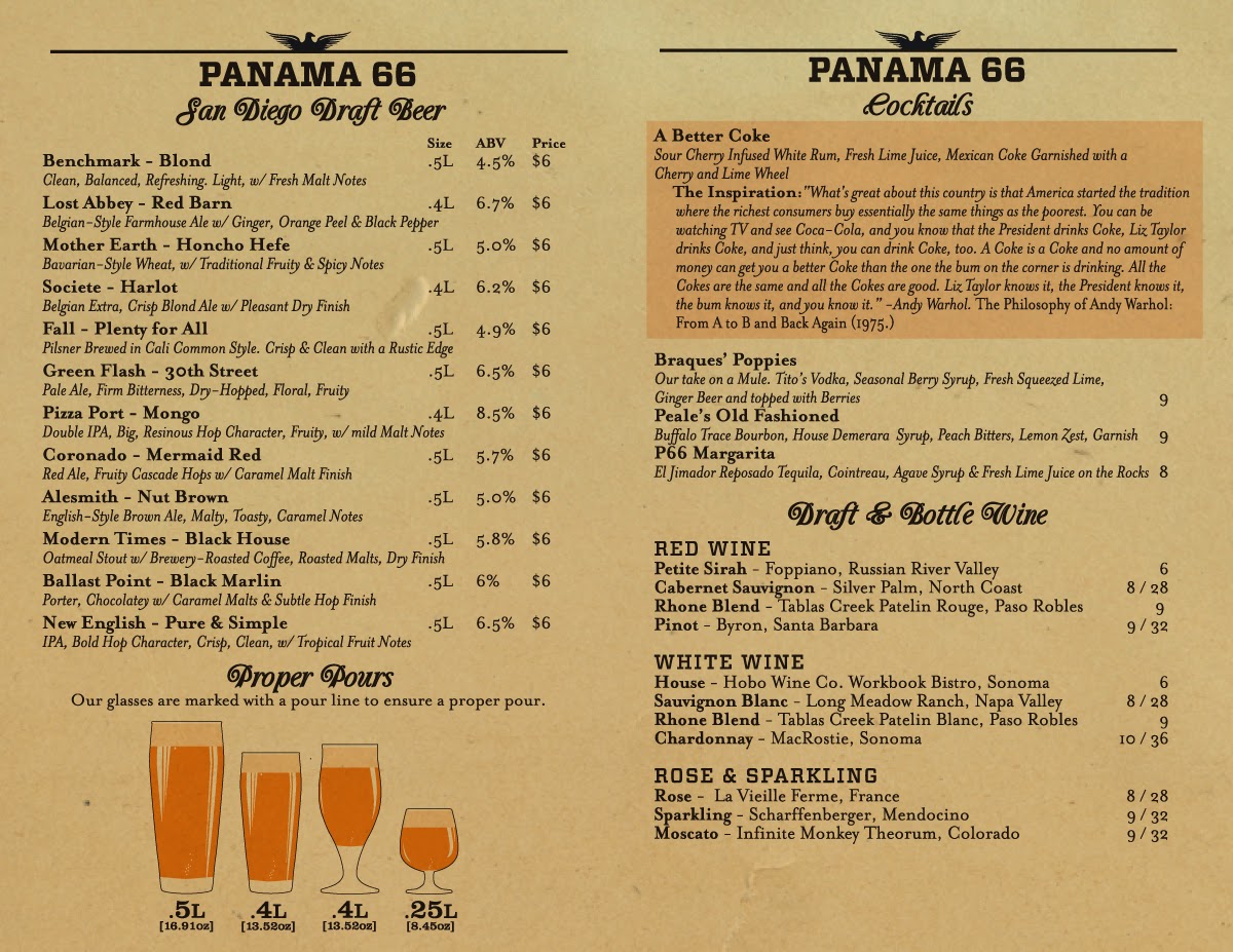 Panama66: MENU