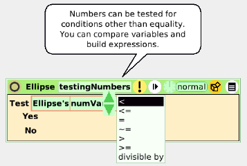 Squeak Etoys Scripting: Test Tiles and Boolean Logic