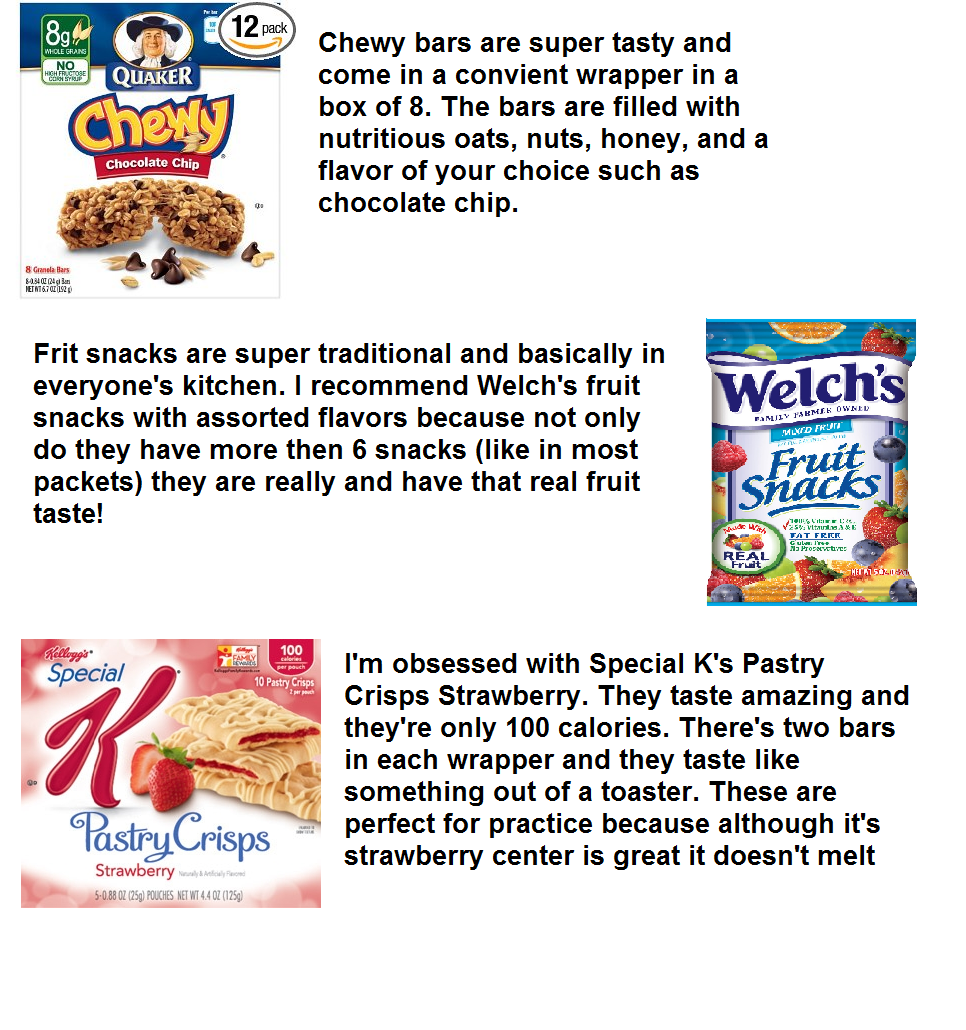 Our Blood, Sweat and Cheers: Cheer Practice Snacks