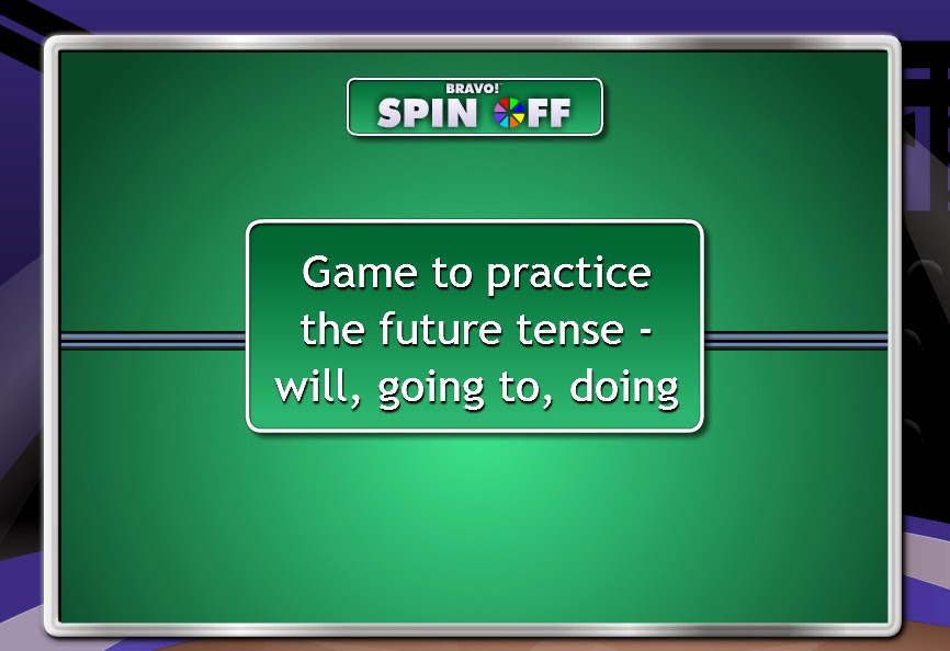 English Corner: Game to practice the future tense (3rd. Cycle)