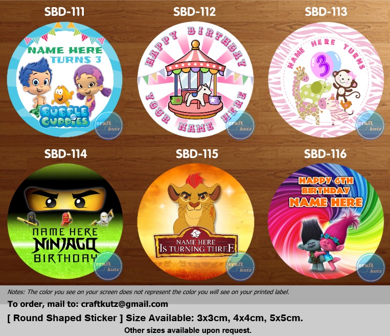 "New" Birthday Series Sticker Design/Template Added. ~ Craft Kutz