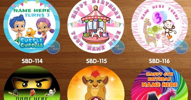 "New" Birthday Series Sticker Design/Template Added. ~ Craft Kutz