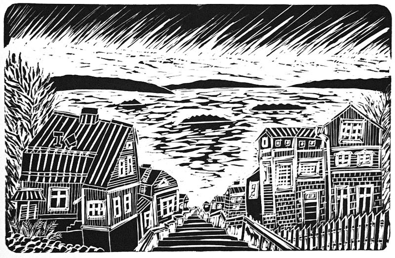 linokissa | linocat: PISPALAN PORTAITA ALAS / PISPALA STEPS DOWN