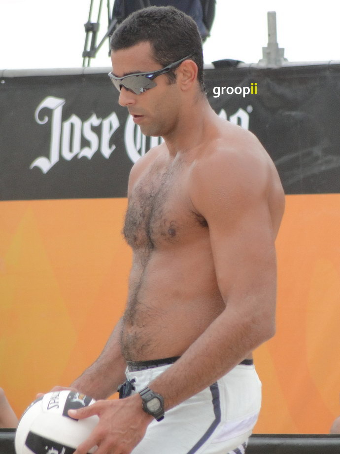 Pedro Salgado Shirtless at Hermosa Beach Open in 2011 - Shirtless Men at groopii