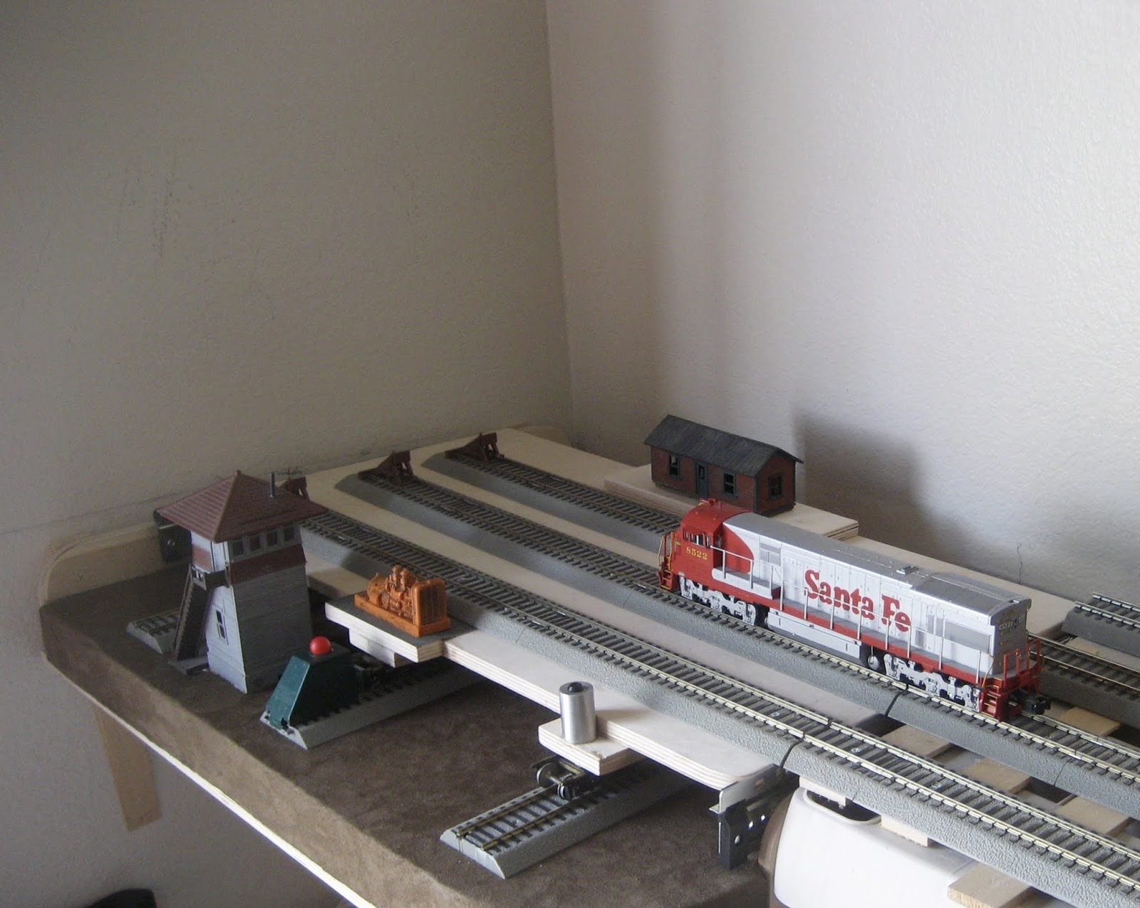 American Flyer Cabinet-top Train Layout