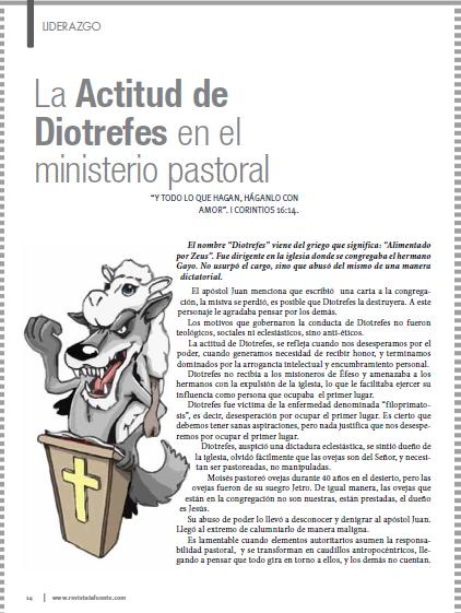La actitud de Diótrefes en el ministerio pastoral | Revista La Fuente