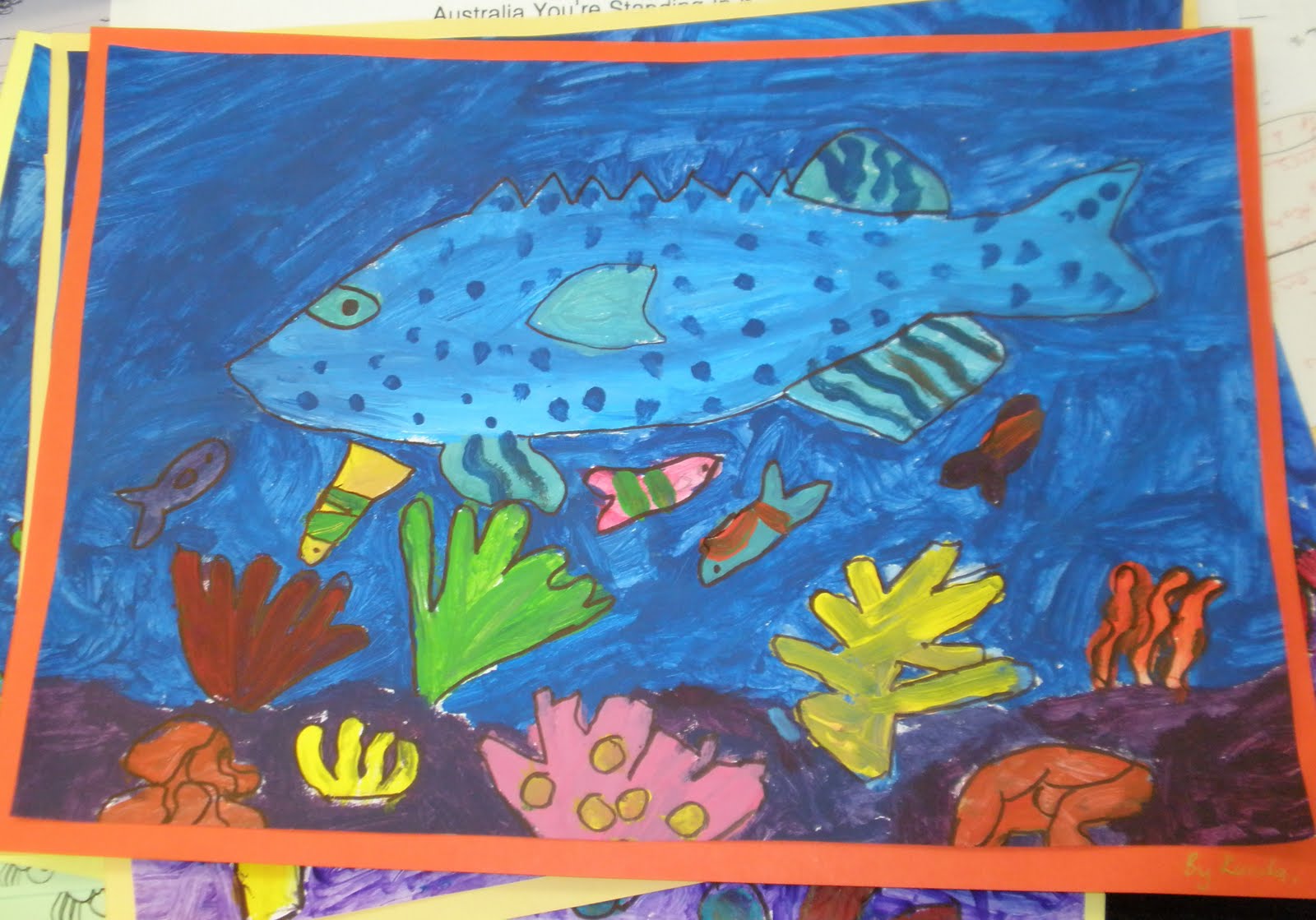 Art with Mrs Baker: Great Barrier Reef Paintings