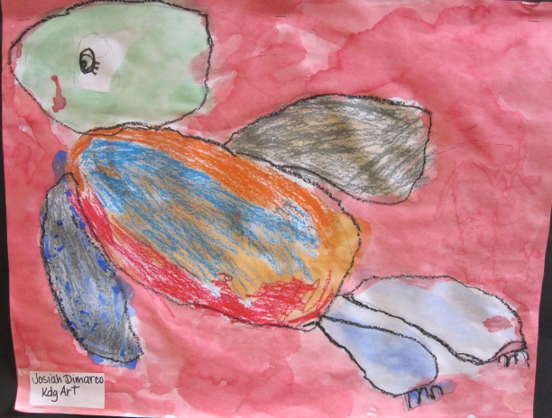 Lake and Hartville Elementary Art: Watercolor Animals with Kinders!