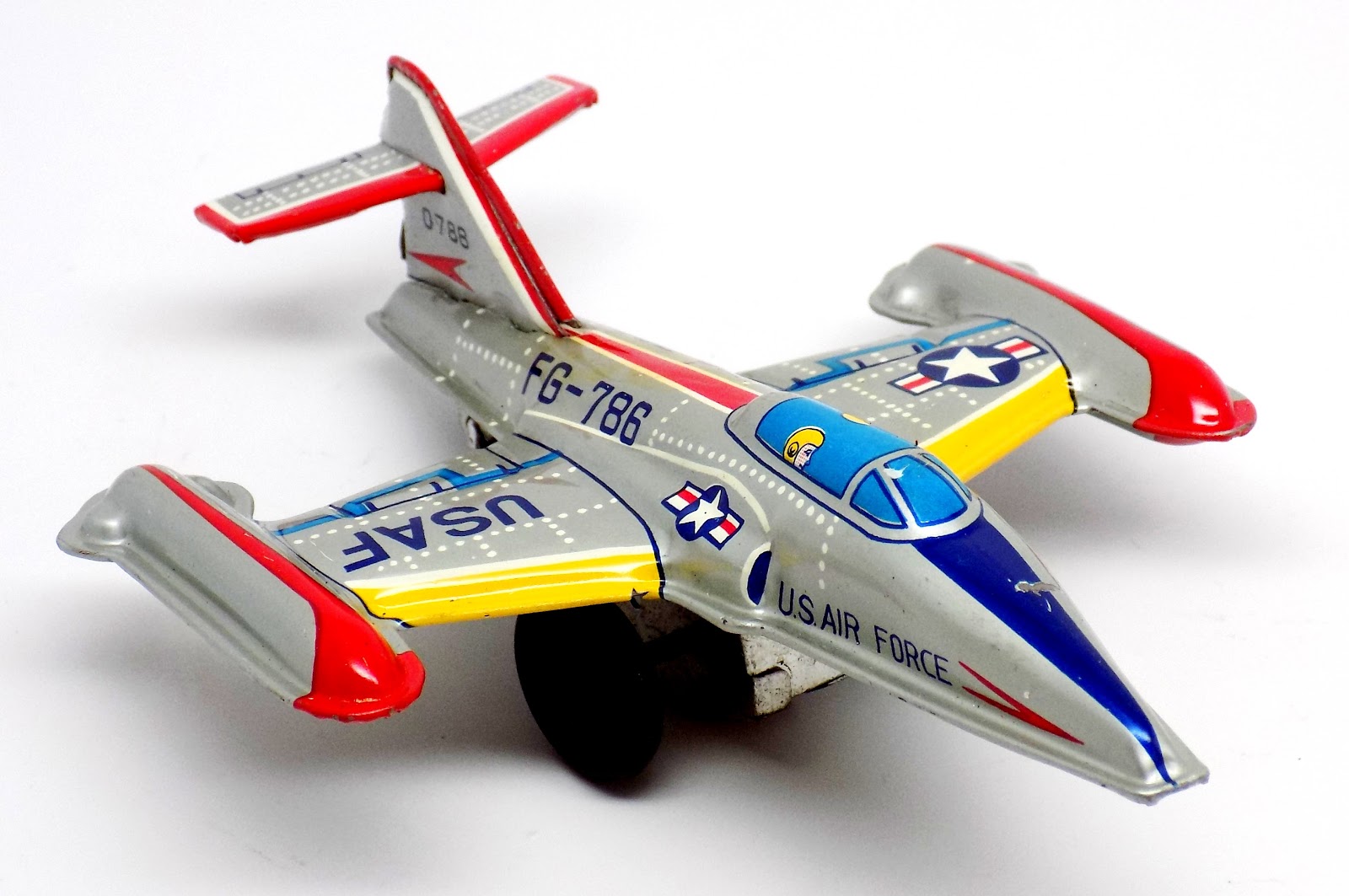 Toys and Stuff: Big Deal Toys Tin USAF Jet FG-786