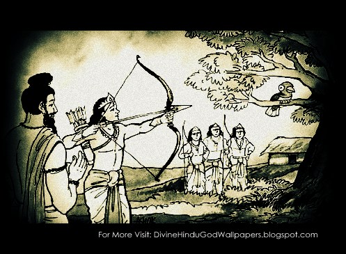 HINDU GOD WALLPAPERS: Arjuna's Concentration