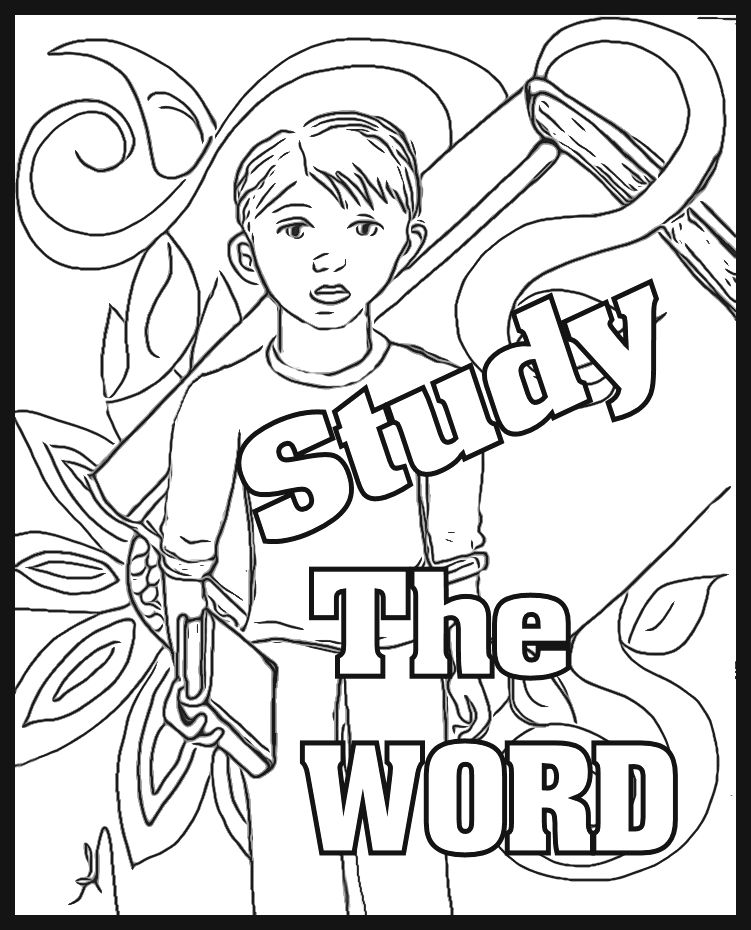 Children's Gems In My Treasure Box: Study The Word - Coloring