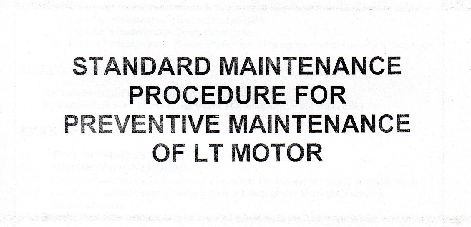 StanderdsElectrical STANDARD MAINTENANCE FOR LT MOTOR standerdselectrical-standard-maintenance-for-lt-motor