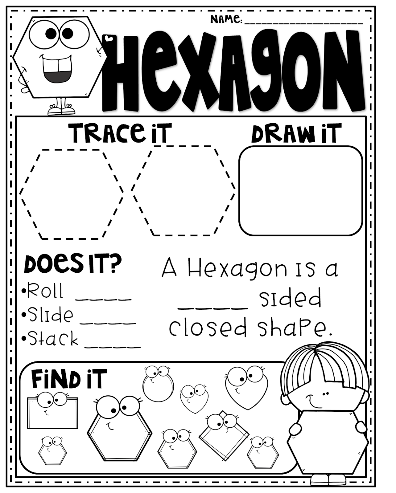 LittleChucklesandHoneysuckles: All About Shapes and a Hexagon Freebie!