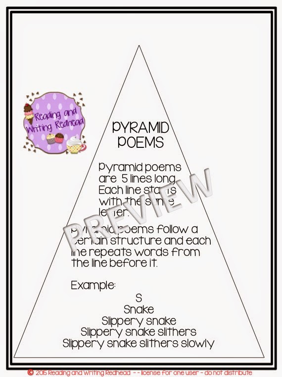 Classroom Freebies Too: Poetry Writing Freebie for Poetry Month