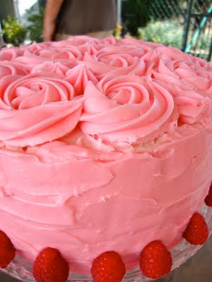 Indulge: Pink Layer Cake with Raspberry Cream Cheese Frosting