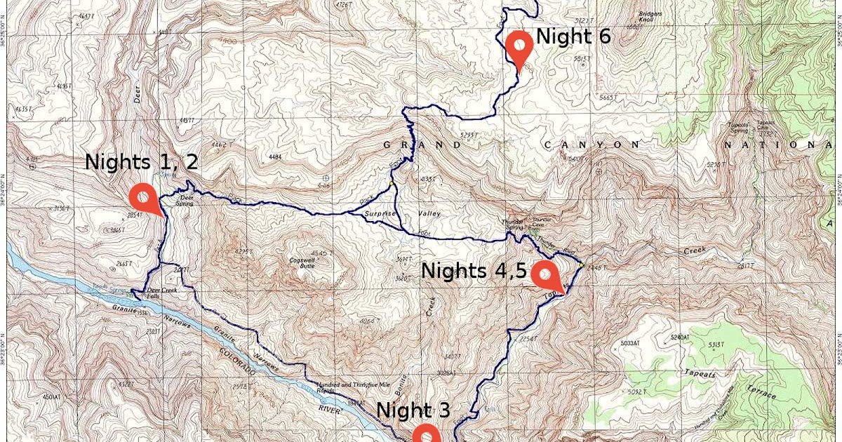 Saumya's Hiking Trips: Grand Canyon (Thunder River/Deer Creek Trail ...