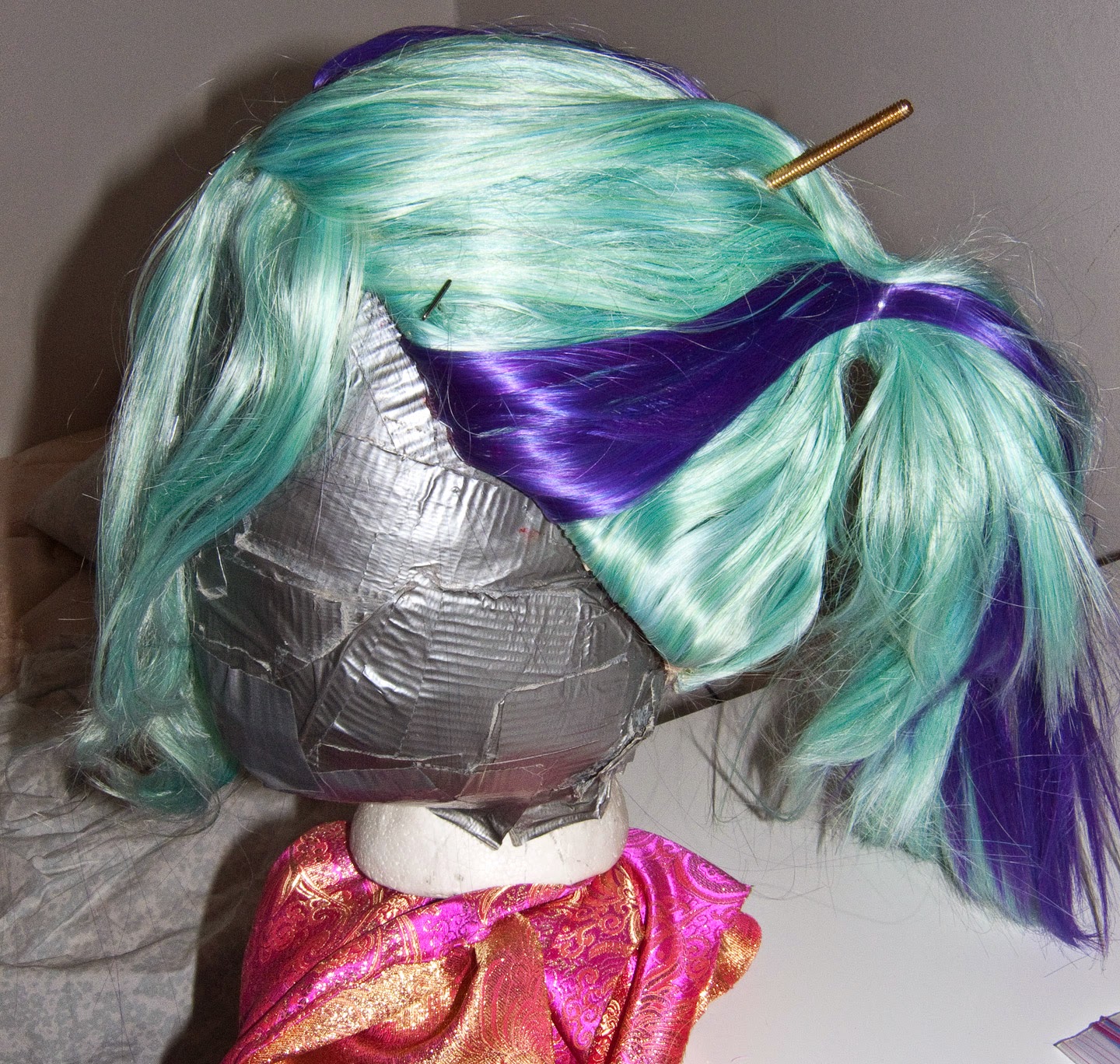 WARPAINT and Unicorns: Madeline Hatter: Stripped curly heavy high updo ...