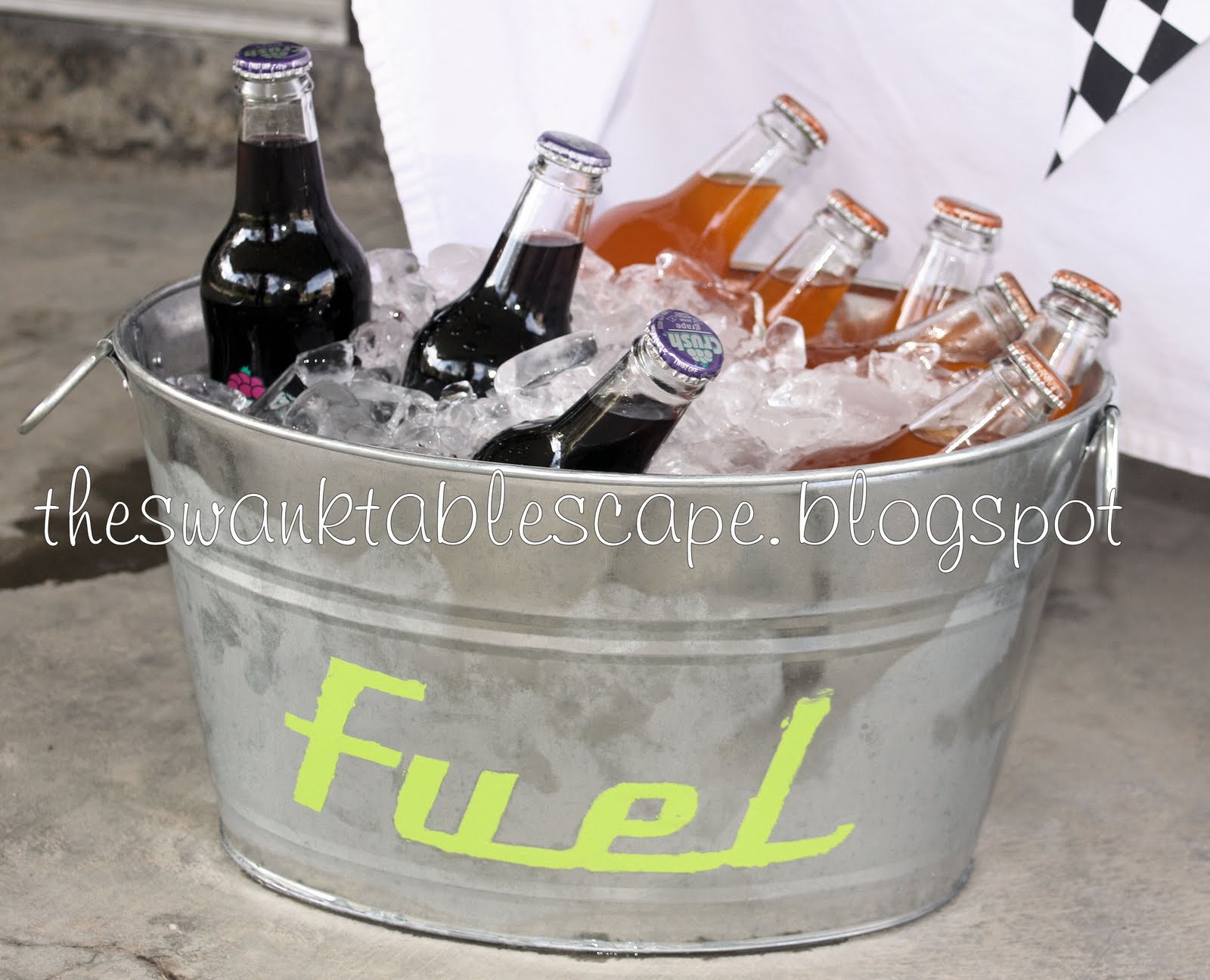 the swank tablescape.: retro car party.