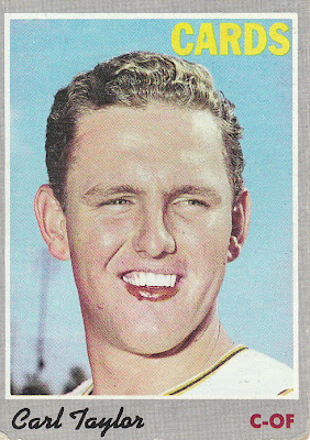 St. Louis Cardinals Cards: Weird Card Wednesday: 1970 Topps Carl Taylor