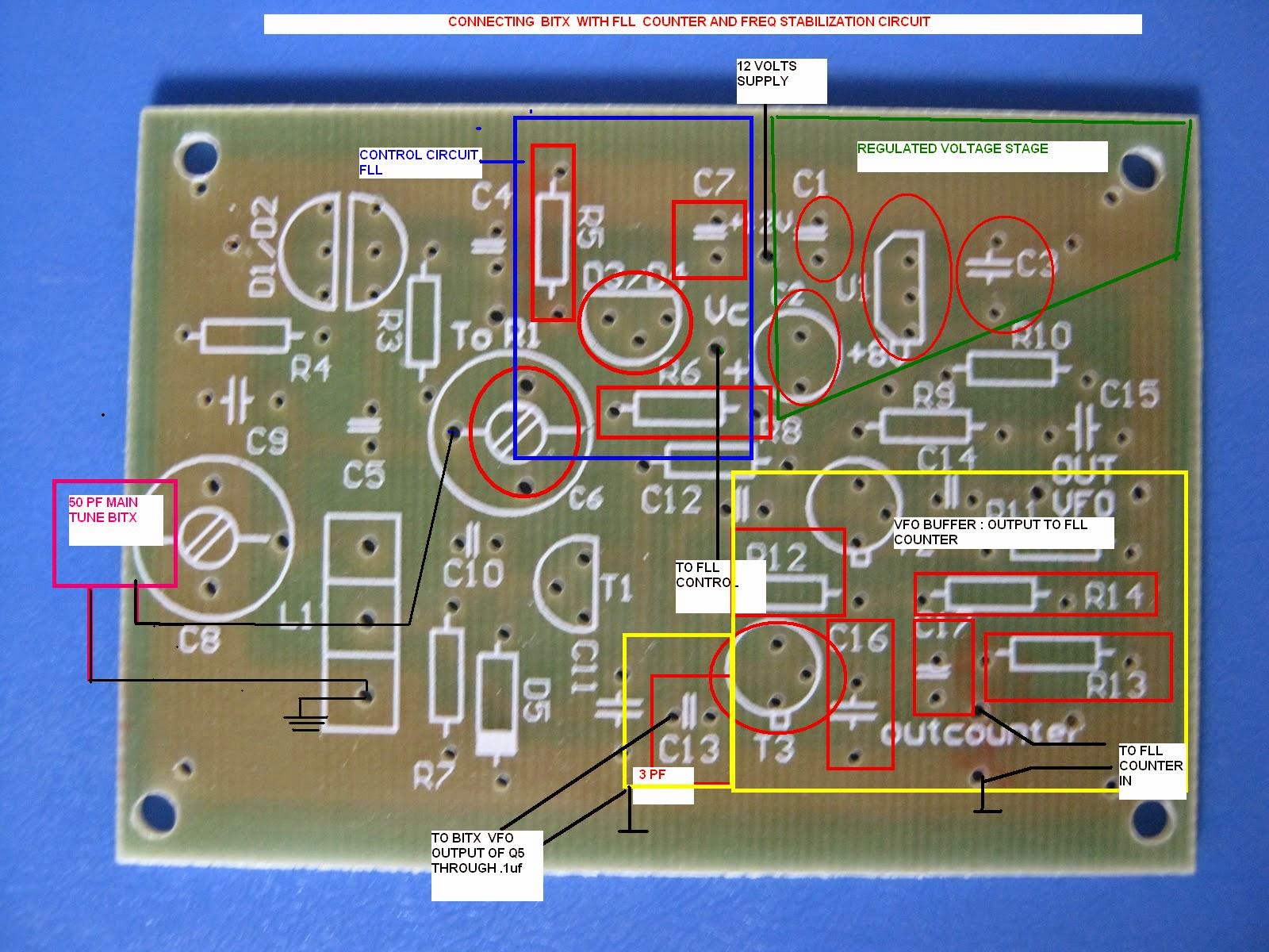 BITX SSB QRP TCVR FOR HAM RADIO: How to connect Bitx VFO with Ik3OIL FLL