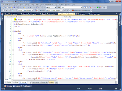 Tag or Element Selector examples in JQuery - Asp.Net, C#, SQL Blog
