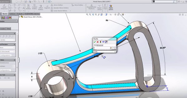 How to create a sample Mechanical parts and sizes in Solidworks Program ...