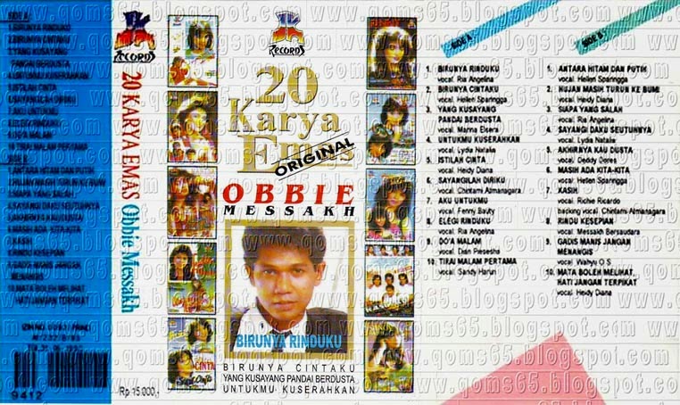 Tembang Kenangan Lama: OBBIE MESSAKH – (1996) 20 Karya Emas – Birunya ...