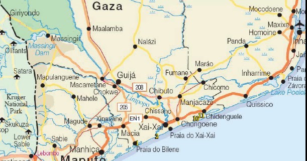 MOÇAMBIQUE: Distrito de Gaza (Ano 1965)