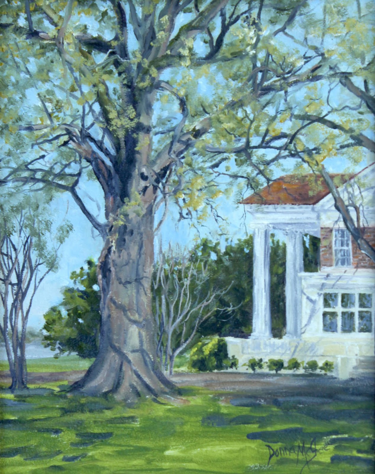 Dancing Rainbow: Landscape Painting Linden Plantation