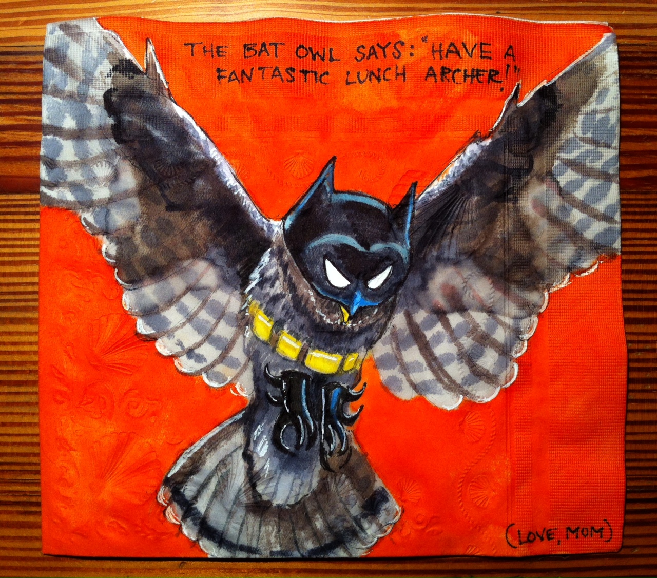 Daily Napkins: Bat Owl for Archer