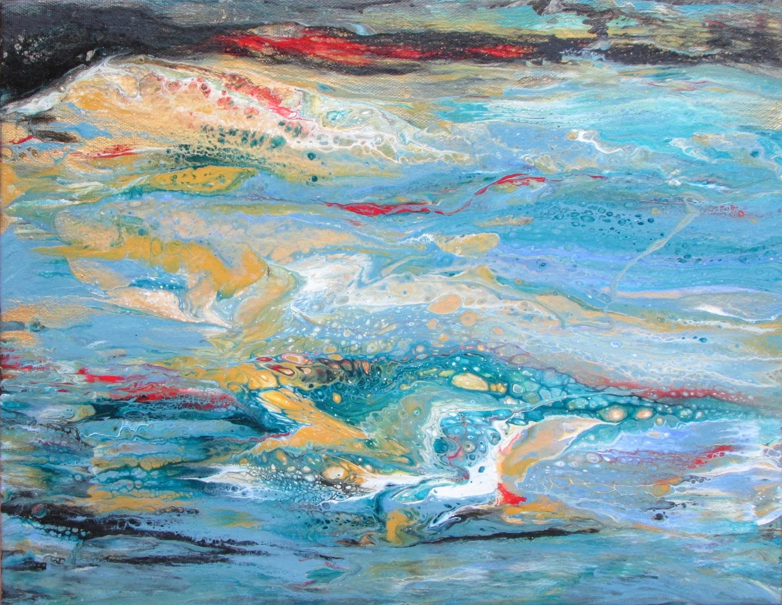 Bente Hansen Fine Art: River Edge Abstract