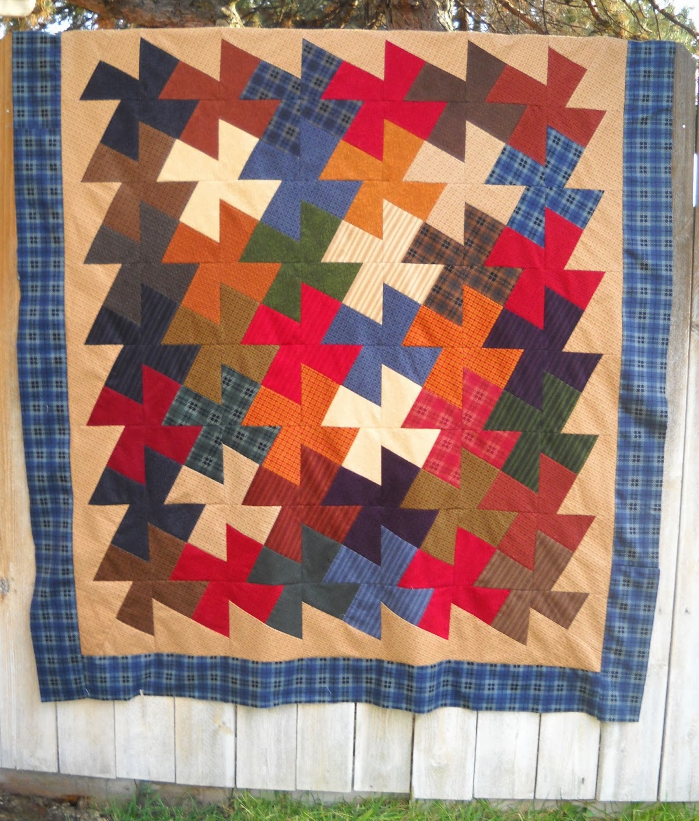 Val's Quilting Studio: Flannel Quilt Top Twisted and Done