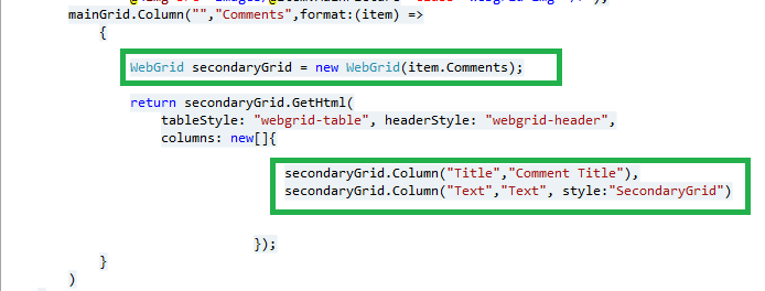 The Aspnet Mvc Club Step By Step How To Create A Nested Webgrid In Mvc 4 In 10 Minutes