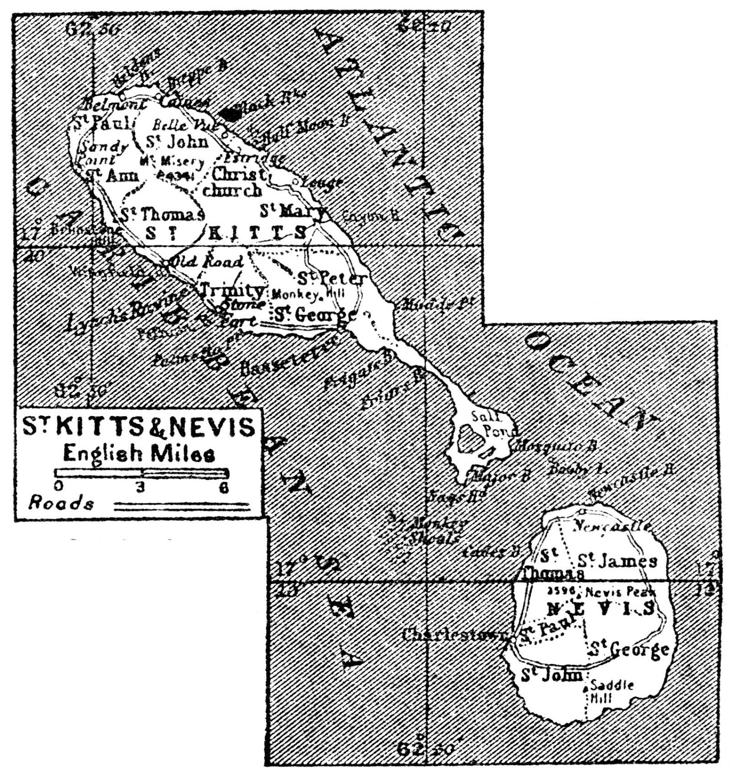 ST. KITTS-NEVIS - GEOGRAPHICAL MAPS OF ST. KITTS-NEVIS ~ Klima Naturali™