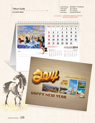 Kalender Meja Tahun Kuda (AO 901)