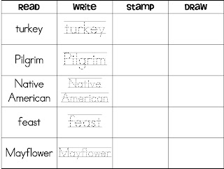 A couple of quick Thanksgiving Center Freebies | Mrs. Gilchrist's Class