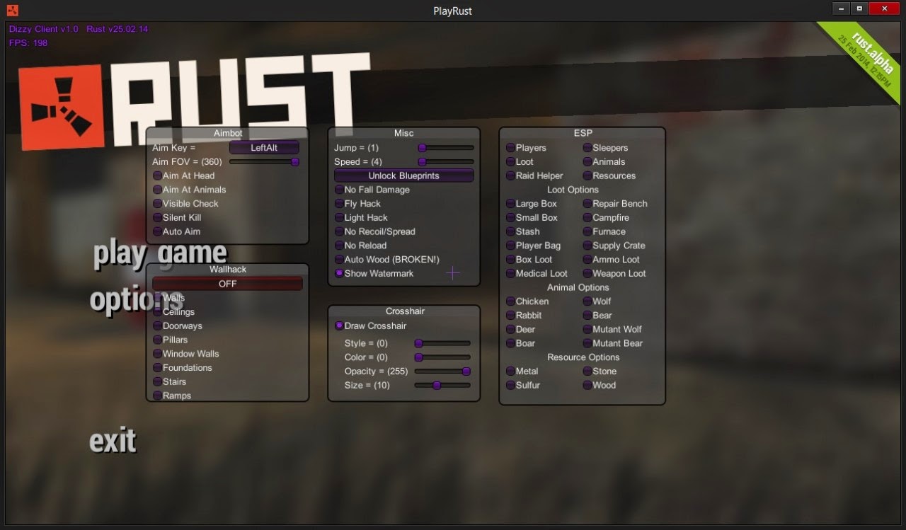 Juegos Sucios: RUST HACK 2015