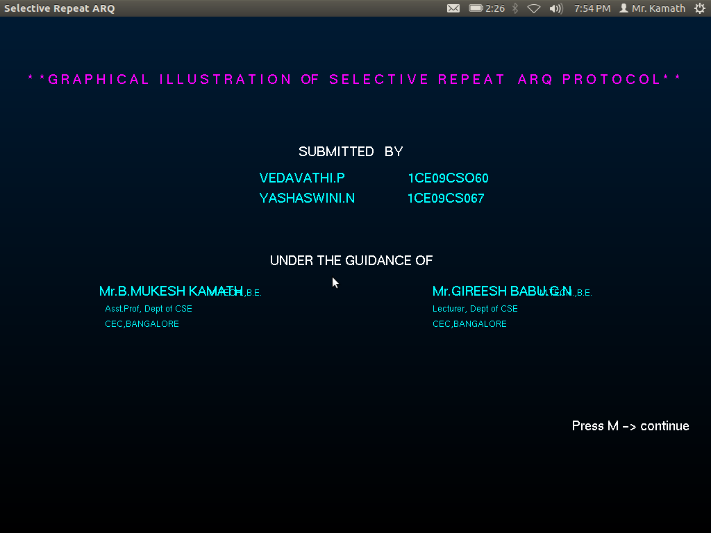 Graphics, Game Development and Digital Art: Selective Repeat ARQ