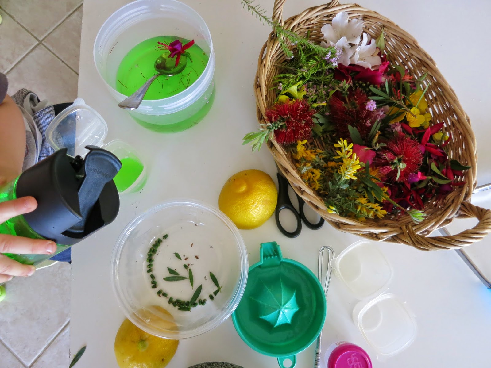 Learn with Play at Home: Sensory Spring Table Investigation. Invitation ...