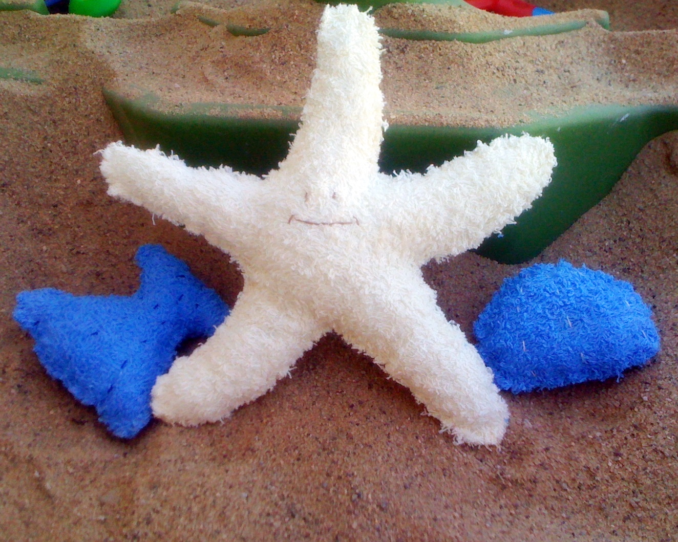 Mama's Felt Cafe: Sand and Water Toys-- Terry Cloth Stuffed Starfish ...