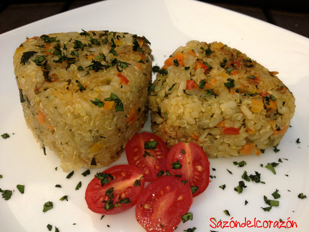 Sazón del corazón: Quinoa con arroz integral